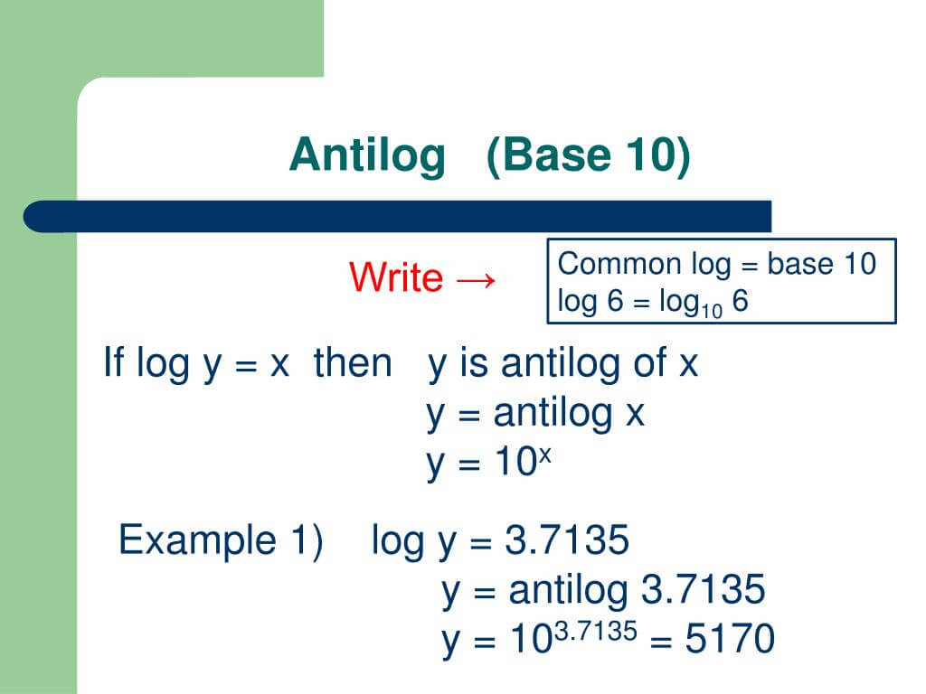 Antilog Calculator With Steps